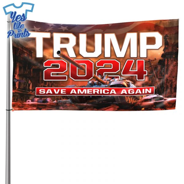 Trump 2024 Save America Again Tank Flags for Decor